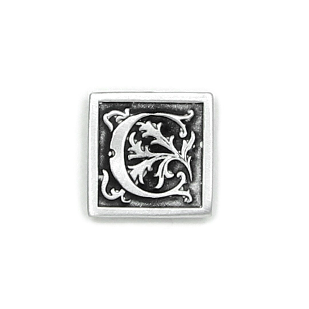 Antique Finished Letter C Initial Pin With Magnetic Back - Etsy