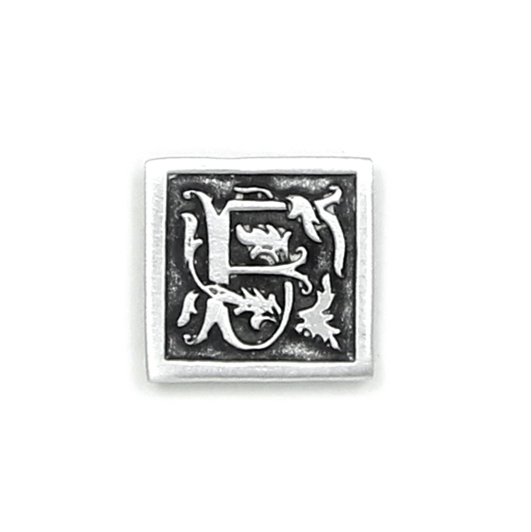 Antique Finished Letter F Initial Pin With Magnetic Back Closure No ...