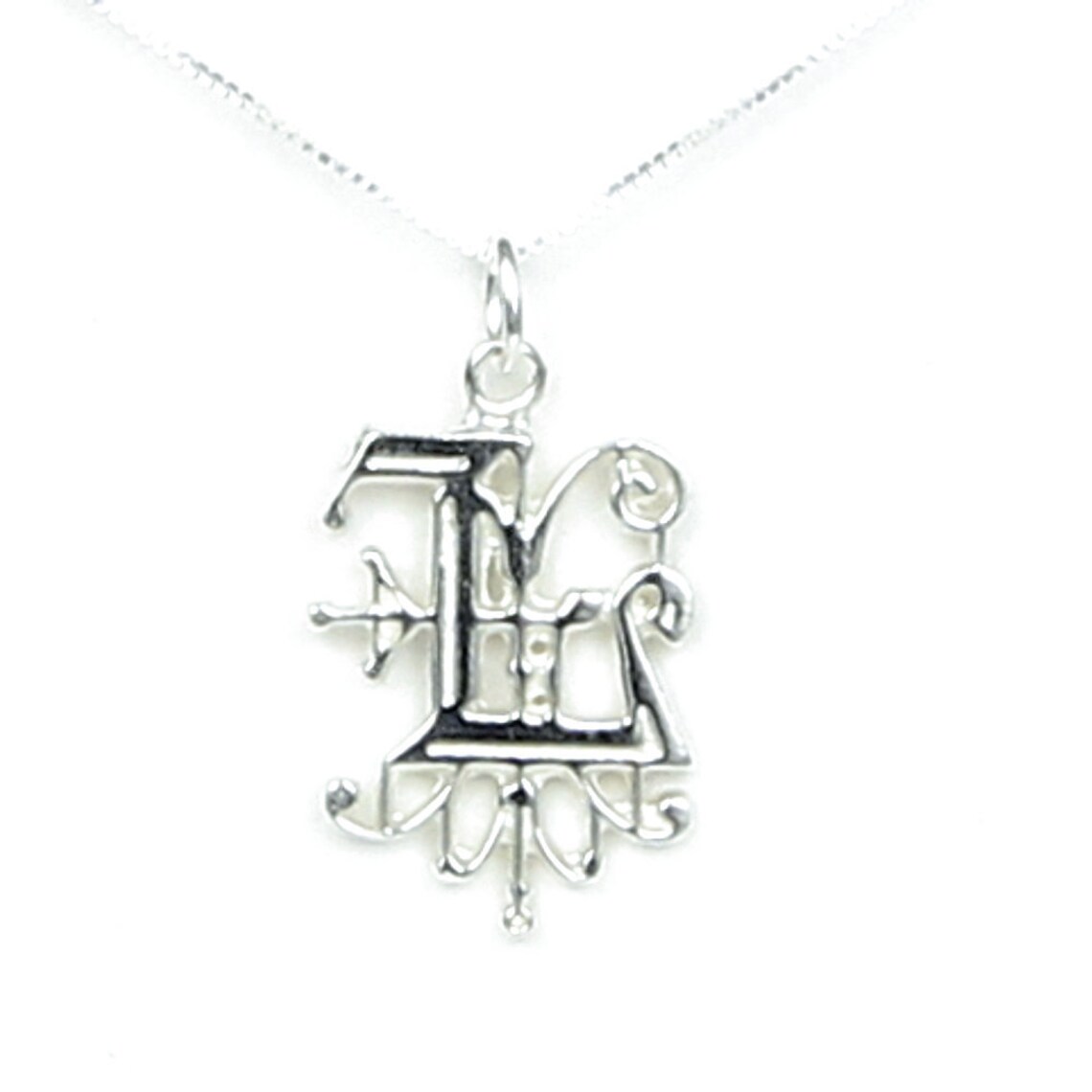 Solid Sterling Silver Initial Letter L Necklace - Etsy