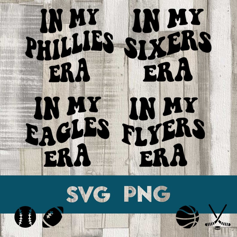 Retro Philadelphia Sports Teams SVG PNG: Phillies, Eagles, 76ers ...
