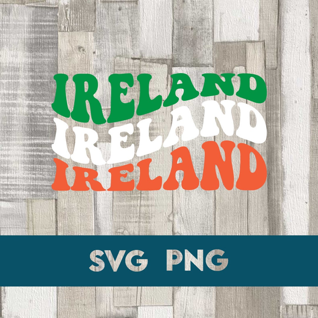 Retro Ireland Wave Svg, PNG - Etsy