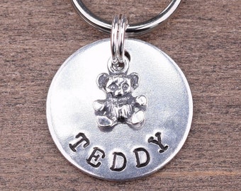 Teddy Bear Name Tag - Etsy