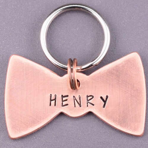 Bow Tie Pet Tag Made to Size for Your Pet - Etsy