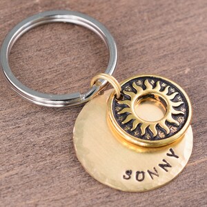 Personalized Dog ID Tag With a Sun Charm - Custom Dog Tag - Custom Cat ...