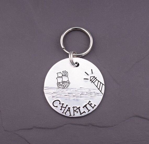 Pirate Dog Tag Nautical Lighthouse Dog Tag Custom Dog Tags - Etsy