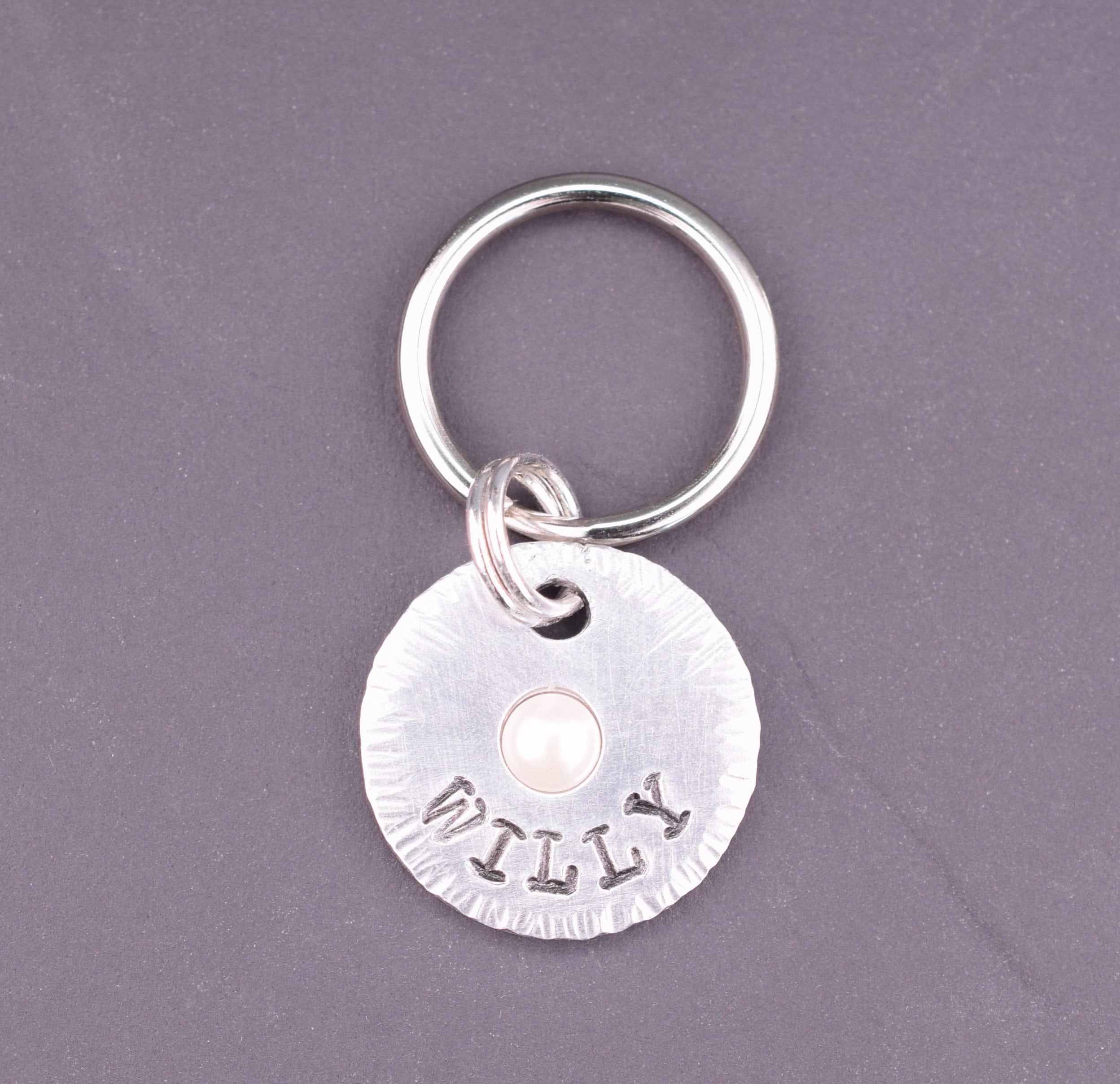 Extra Small Pet Id Tag, Personalized Crystal Pearl Cat Id Tag ...