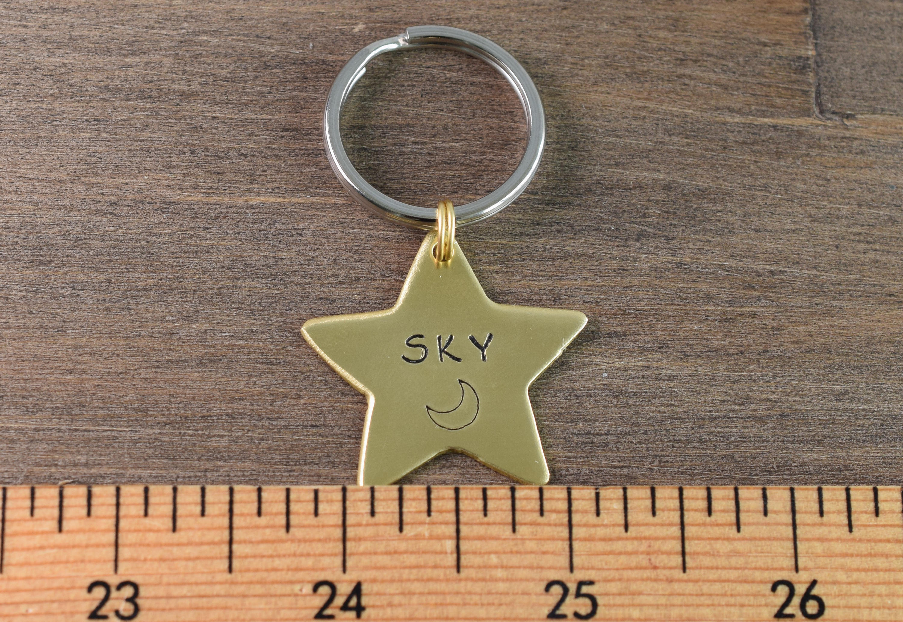 Brass Star Pet Id Tag for Dogs and Cats Hand Stamped Dog Tag - Etsy UK