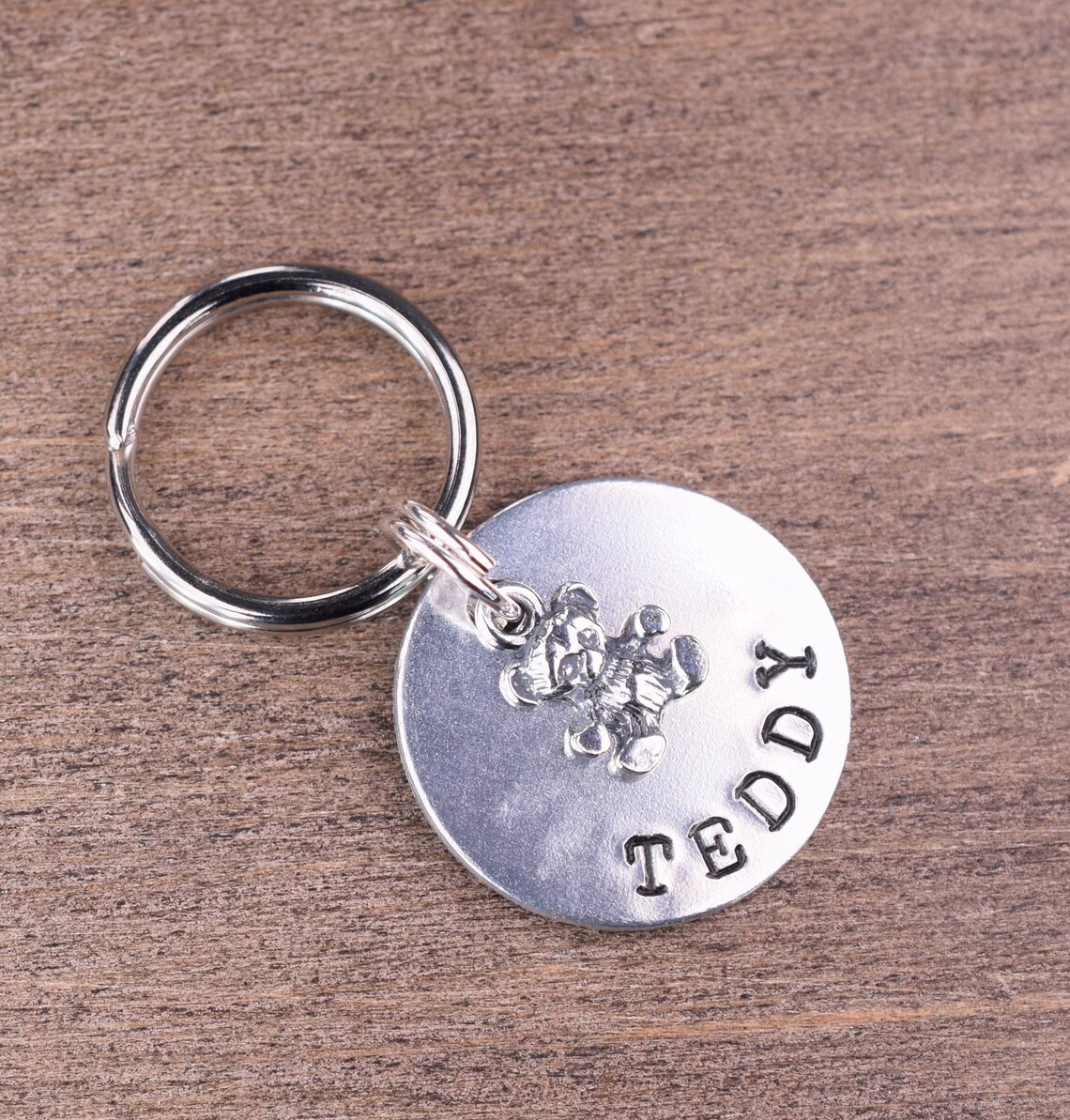 Teddy Bear Dog Tag Personalized Small Dog Tag Custom Dog | Etsy