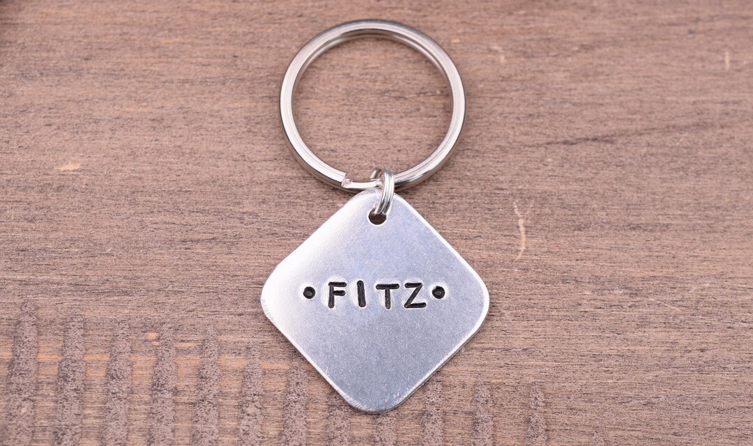 Square Pet Id Tag With a Dot Design, Custom Dog Tags for Dogs, Square ...