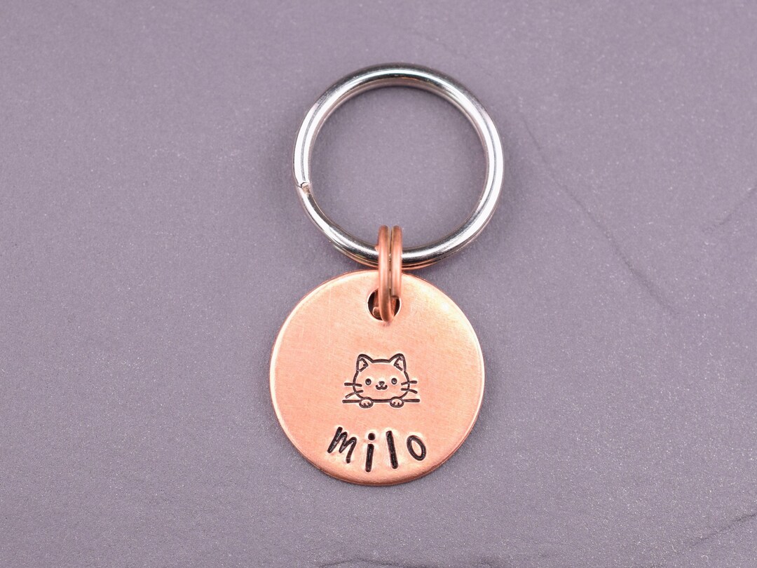 Extra Small Cat Tag for Collar, Cute Cat Id Tag With a Kitty Face and ...