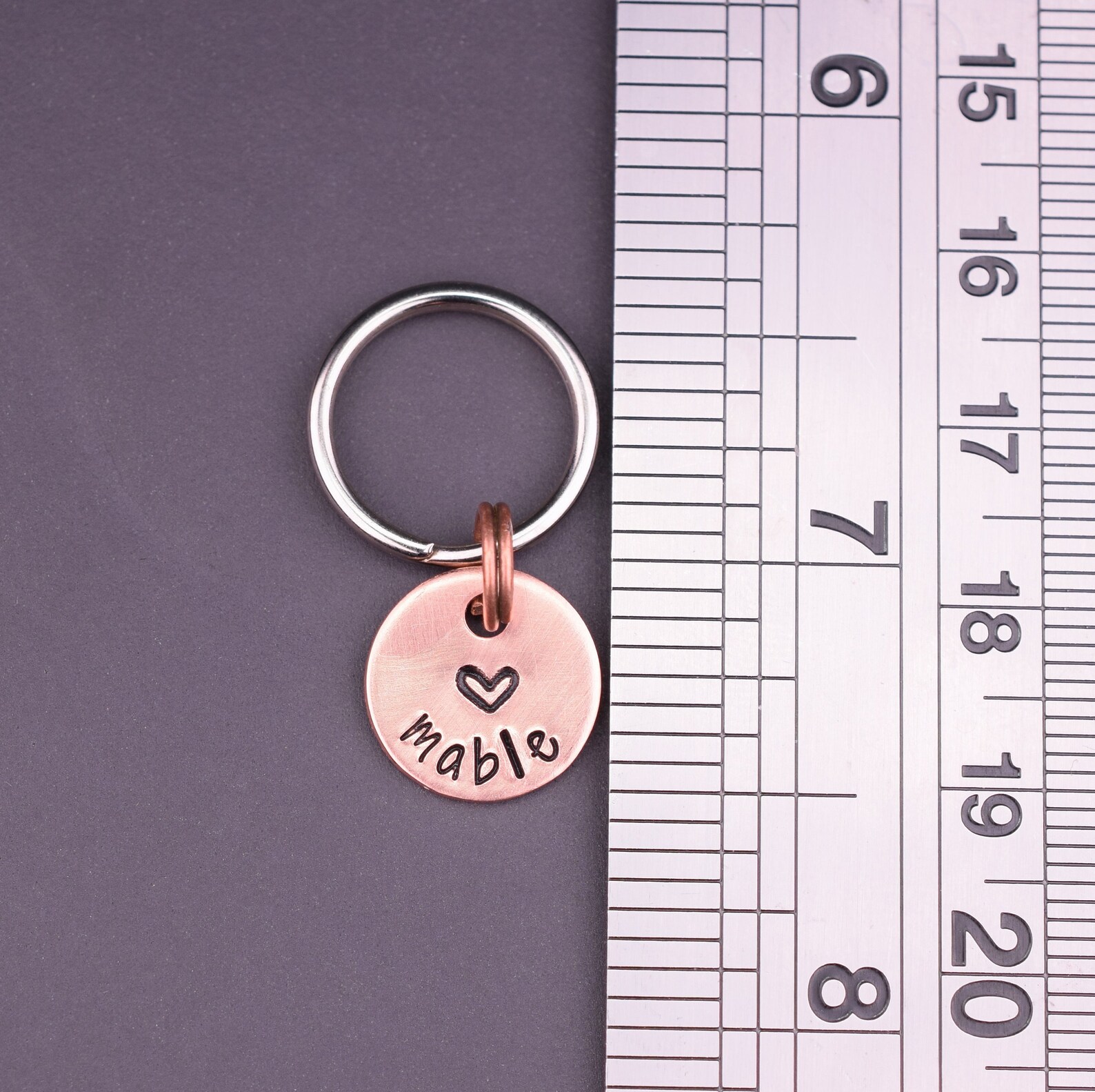 Tiny Cute Dog Tag Personalized With a Heart and Your Dog's | Etsy