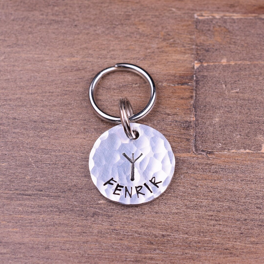 Small Rune Dog Tag, Custom Dog Tags for Dogs, Personalized Dog Name Tag ...