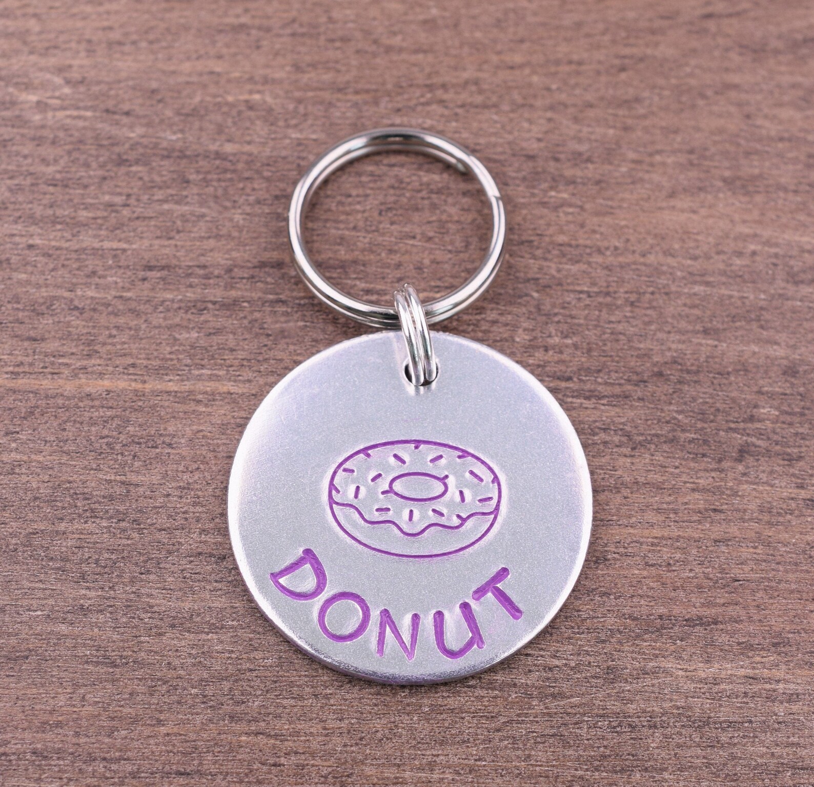 Custom Donut Dog Tag Personalized Doughnut Dog Id Tag Cute | Etsy
