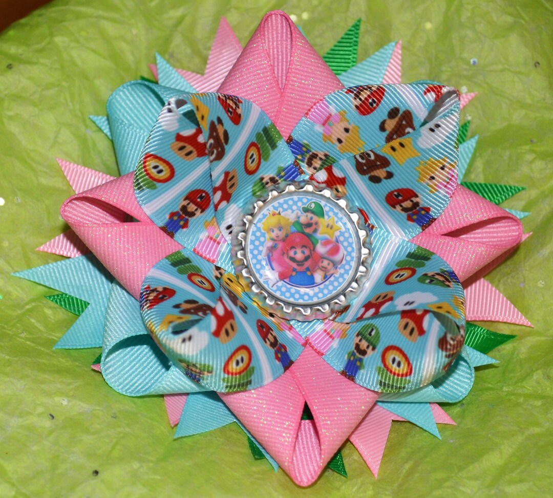 Mario Inspired Hair Bow - Etsy