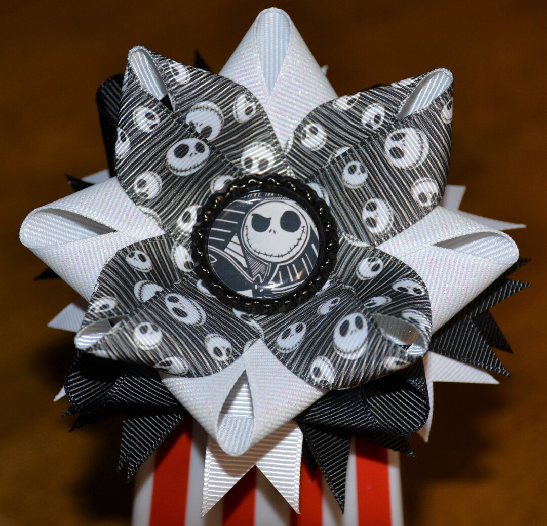 Jack Skeleton Inspired Hair Bow - Etsy