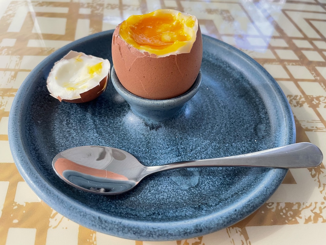 Egg Cup Soft Boiled Egg Server - Slate Blue - Etsy