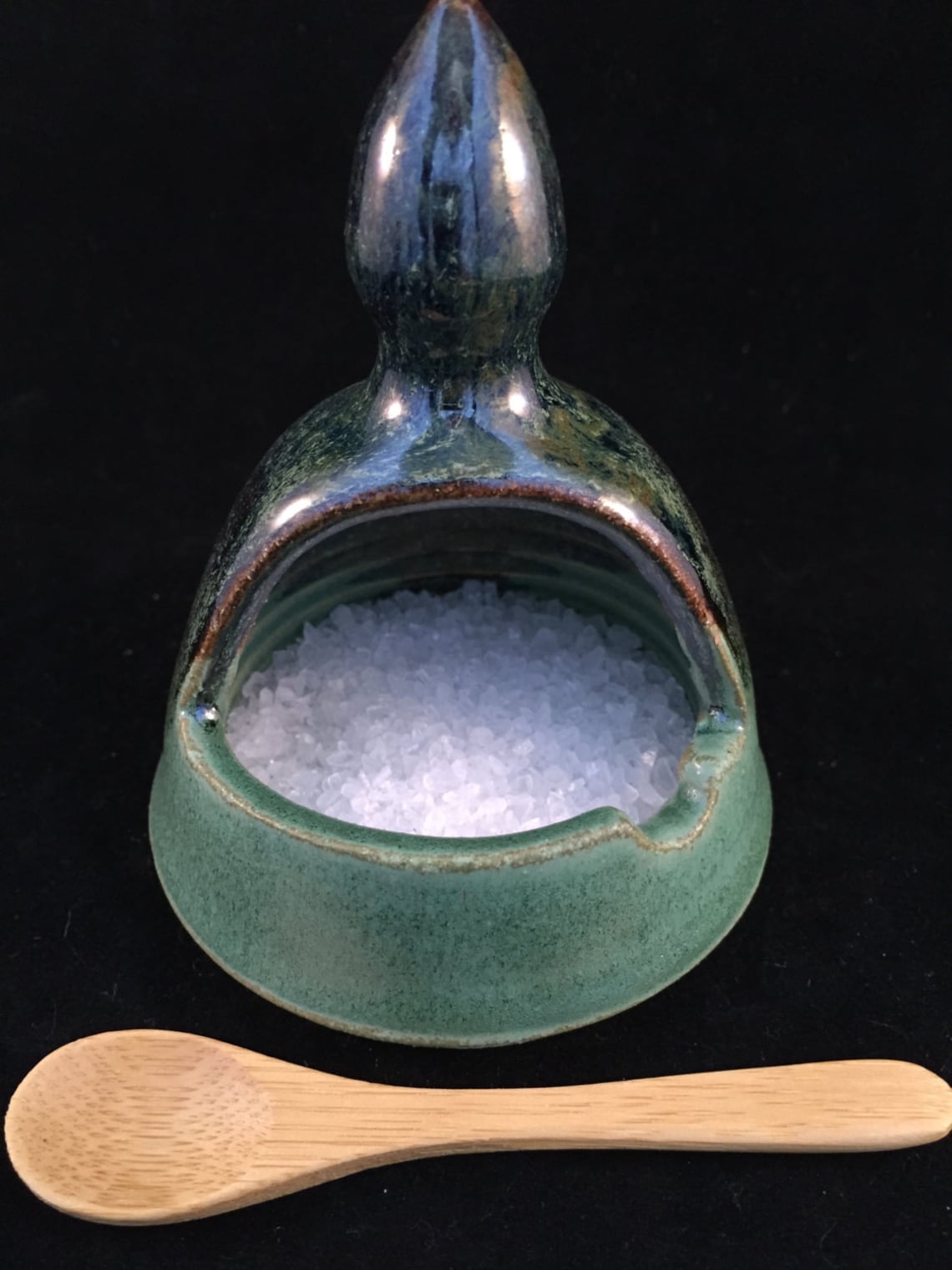 Salt Pig Salt Cellar Small Amazon Green - Etsy