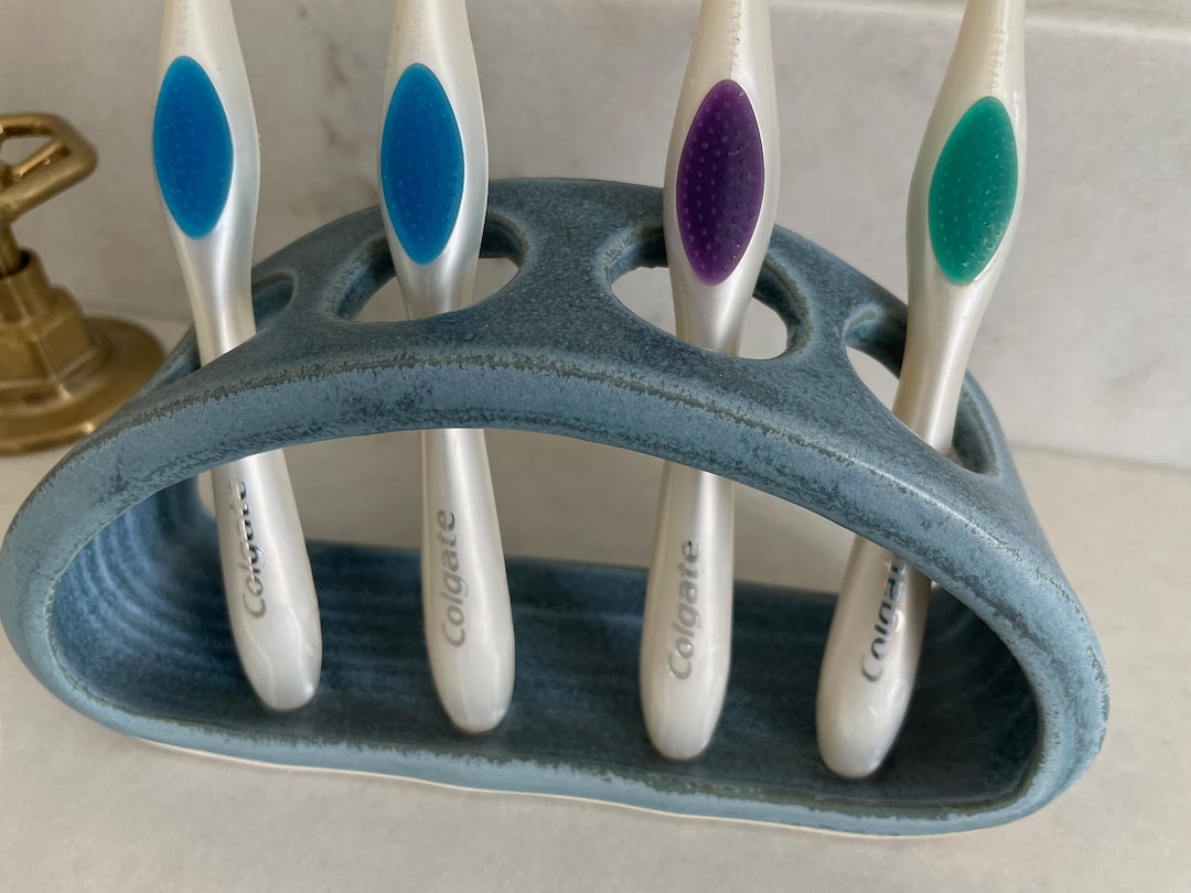 Toothbrush Holder Ceramic Slate Blue - Etsy