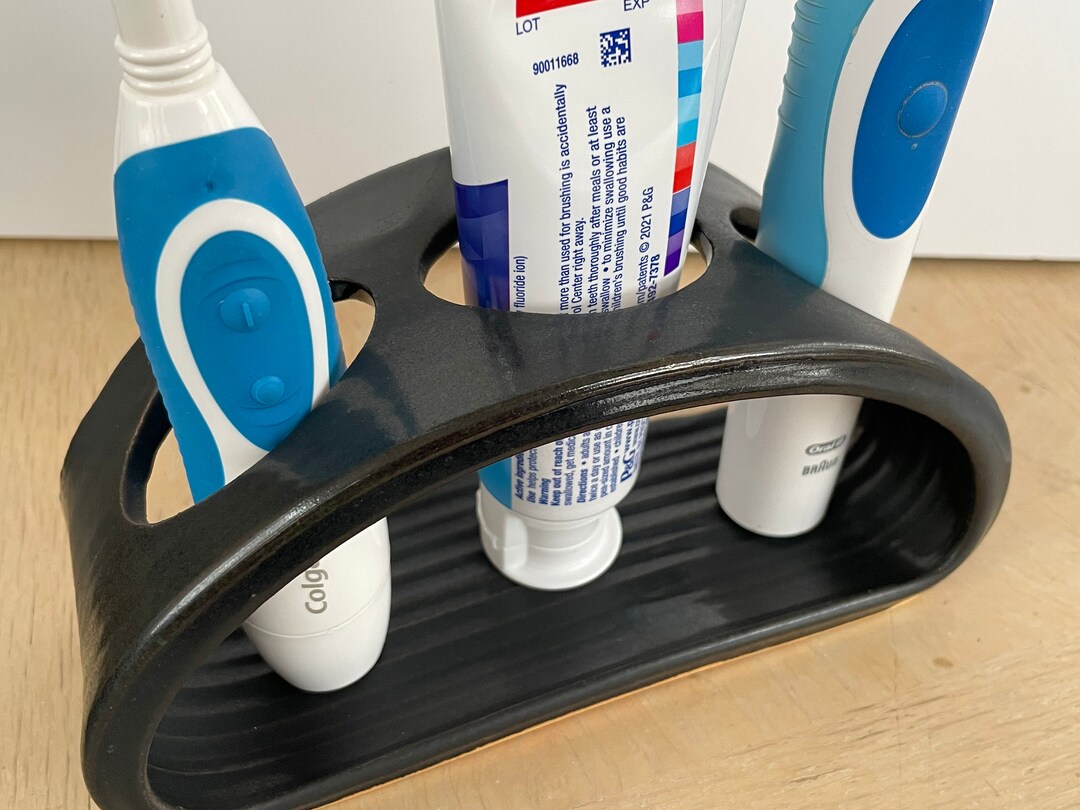 ELECTRIC Toothbrush/toothpaste Glossy Black - Etsy