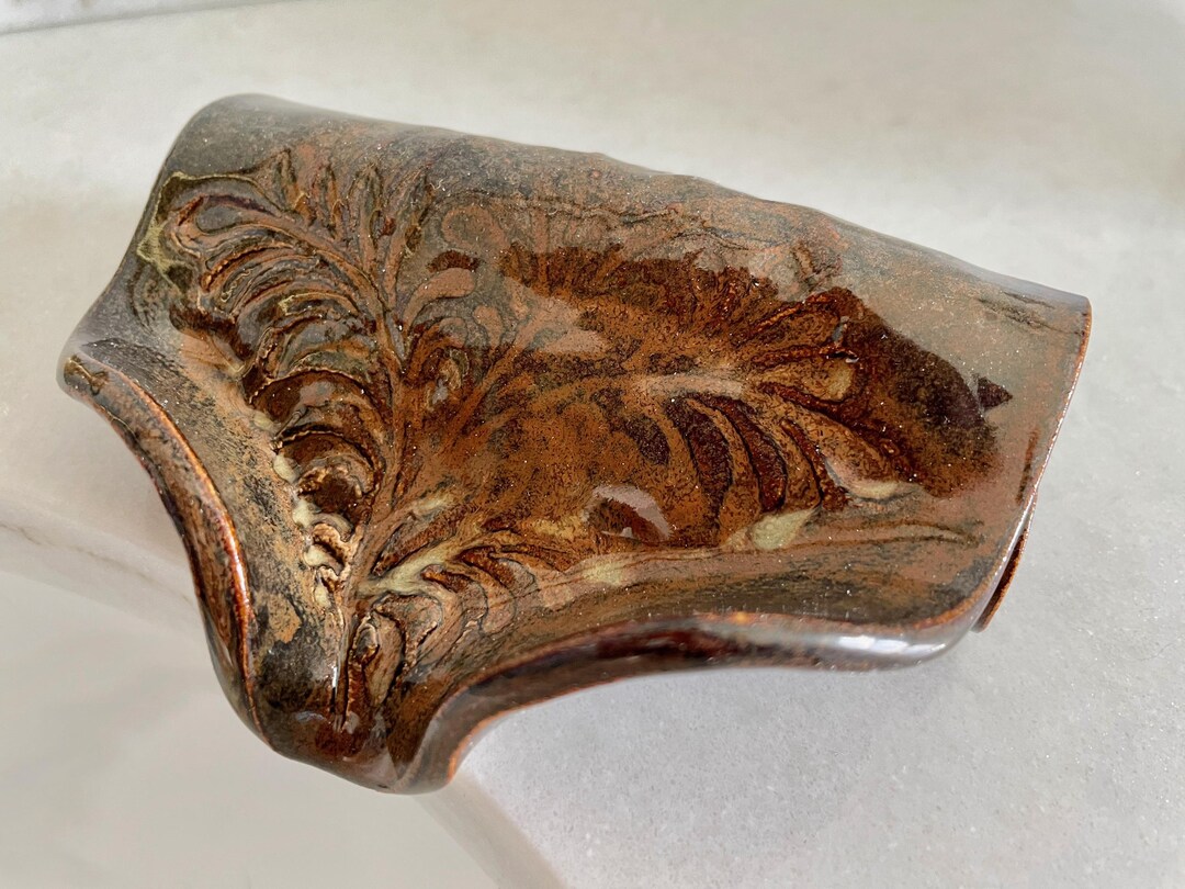 Self Draining Soap Dish in Waterfall Brown - Etsy