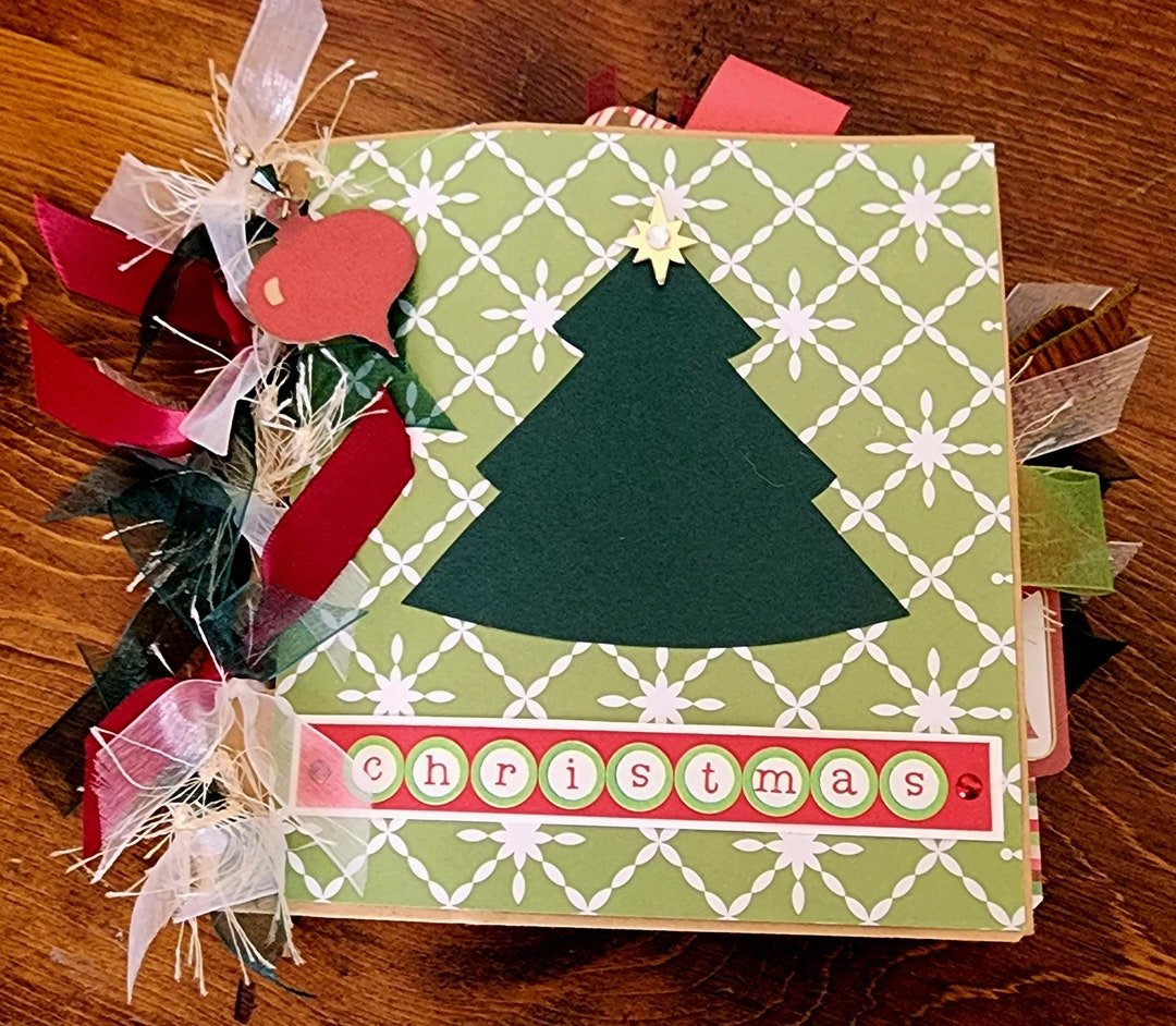 Christmas Tree Premade Paper Bag Mini Album - Etsy