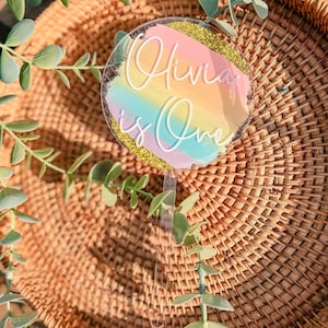 Rainbow Cake Topper - Etsy