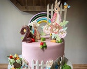 Peter Rabbit Garden Gate Cake Topper Personalised Age Birthday - Etsy
