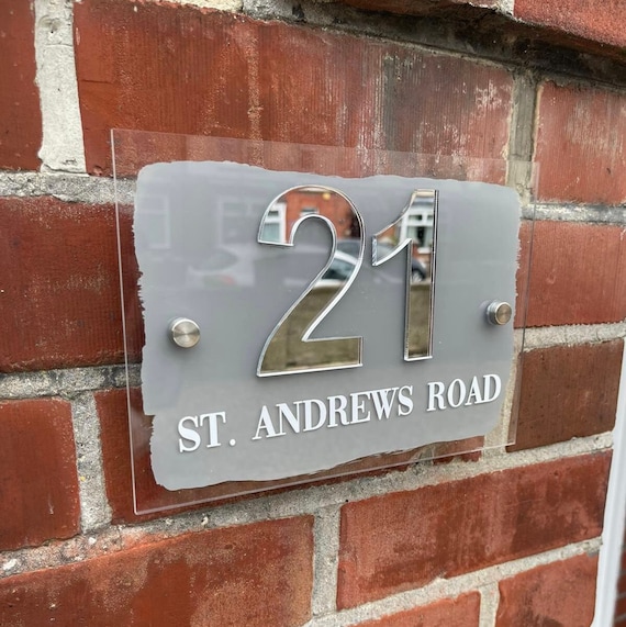 Hand Painted House Door Sign Personalised Scripted House - Etsy