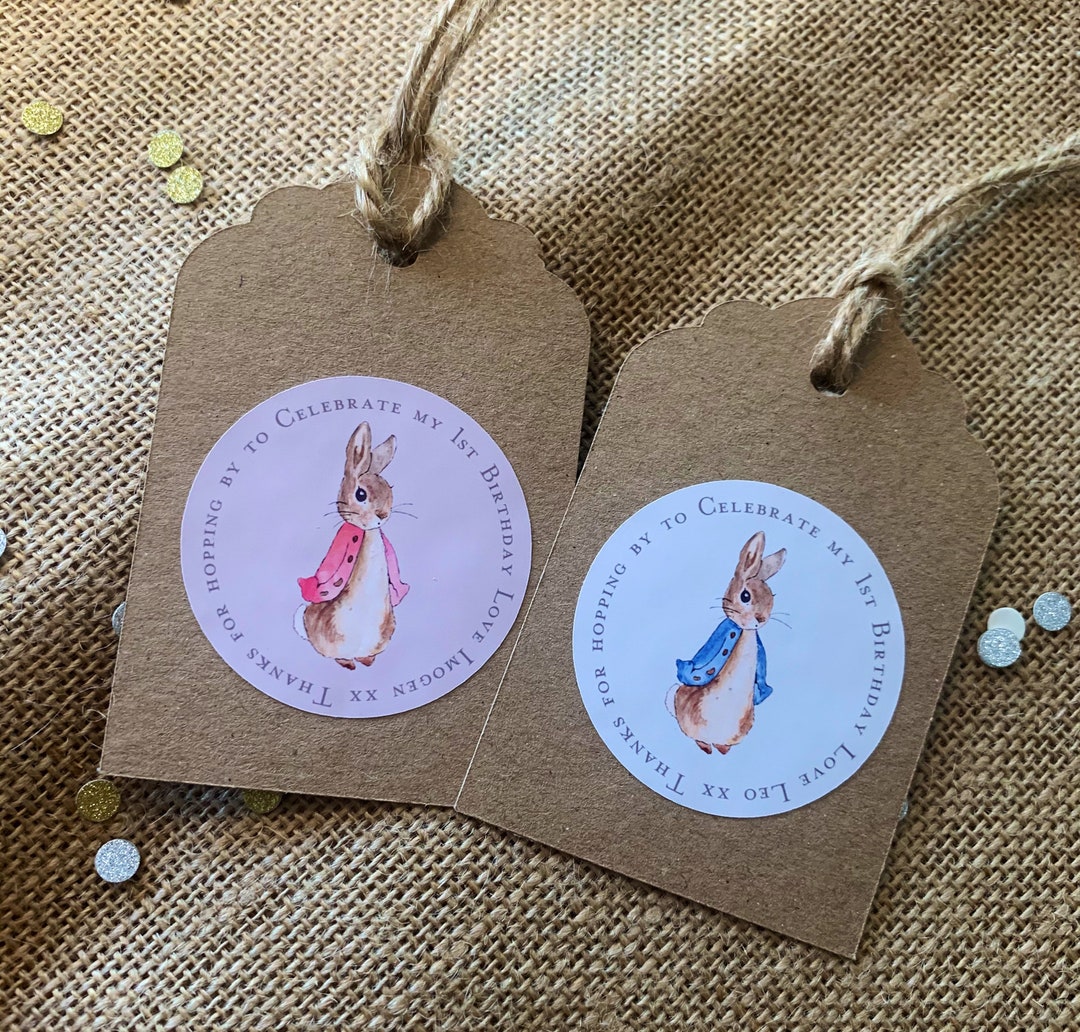 Personalised Peter Rabbit Themed Sticker | Labels | Birthday ...