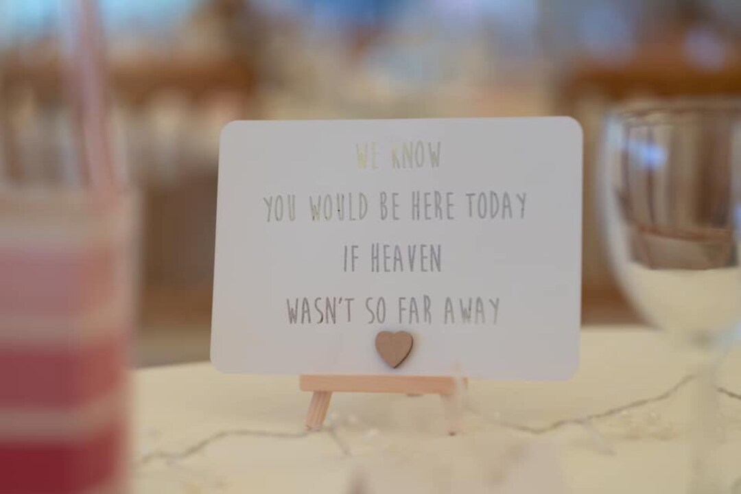 Rustic Heart Heaven Wedding Sign - Etsy UK