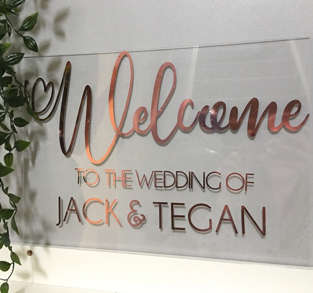 Acrylic Vinyl Welcome Sign A4 A3 A2 Wedding Event Welcome - Etsy UK