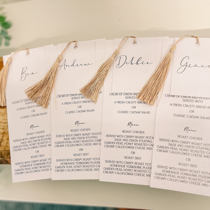 Luxury Menu Cards - Etsy