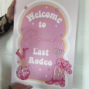 Last Rodeo Hen Do Sign | Last Rodeo | Cowgirl Themed | Lets Go Girls ...