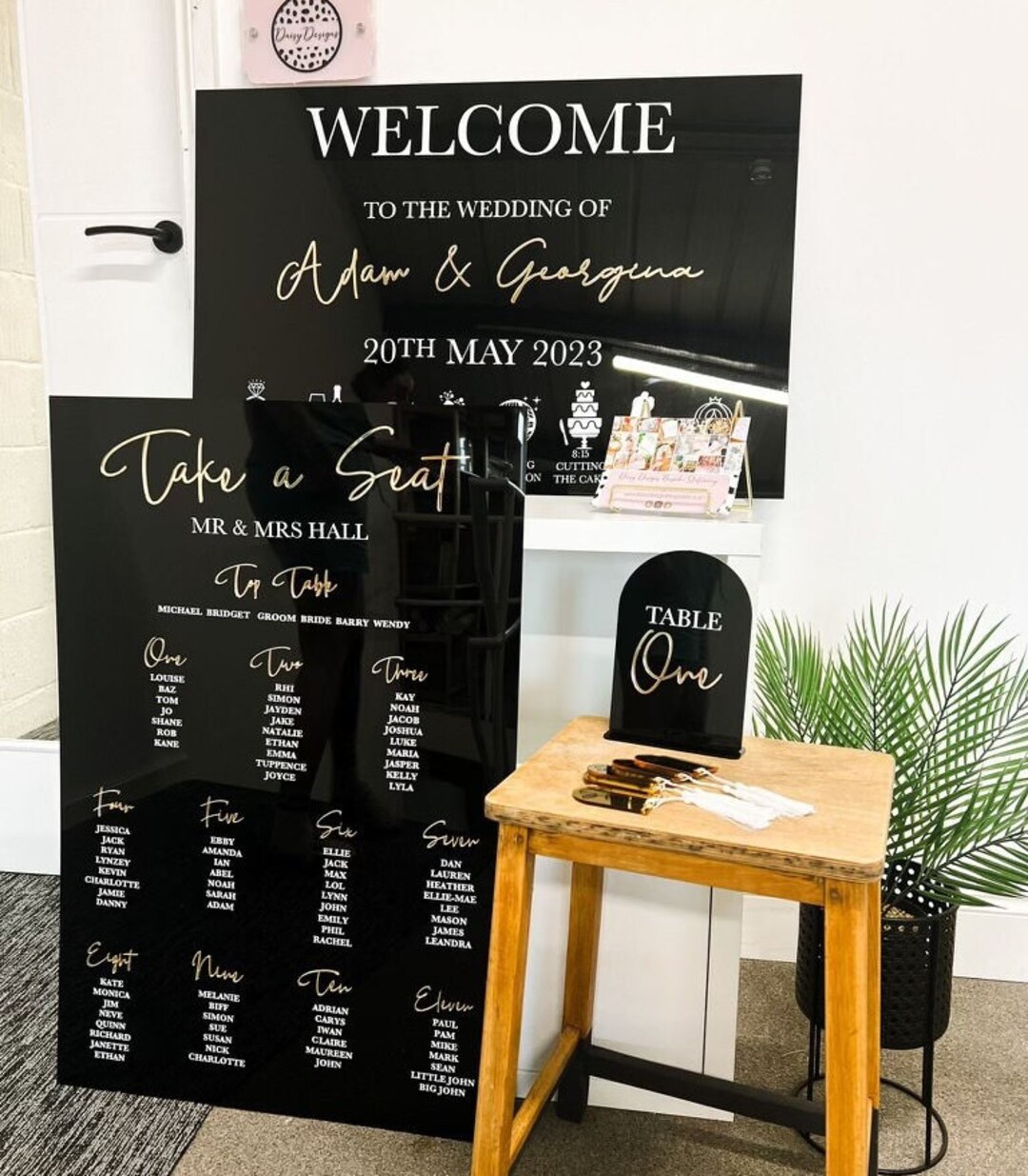 Acrylic Table Plan Acrylic Welcome Sign Acrylic Order of the Day ...