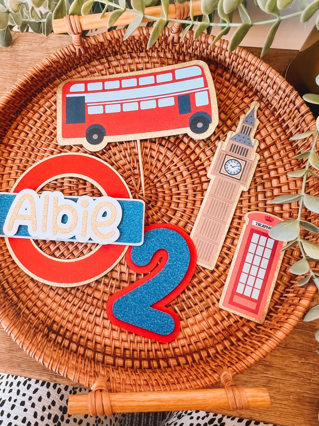 London Inspired Cake Topper Set London Theme London Bus Big Ben Cake ...