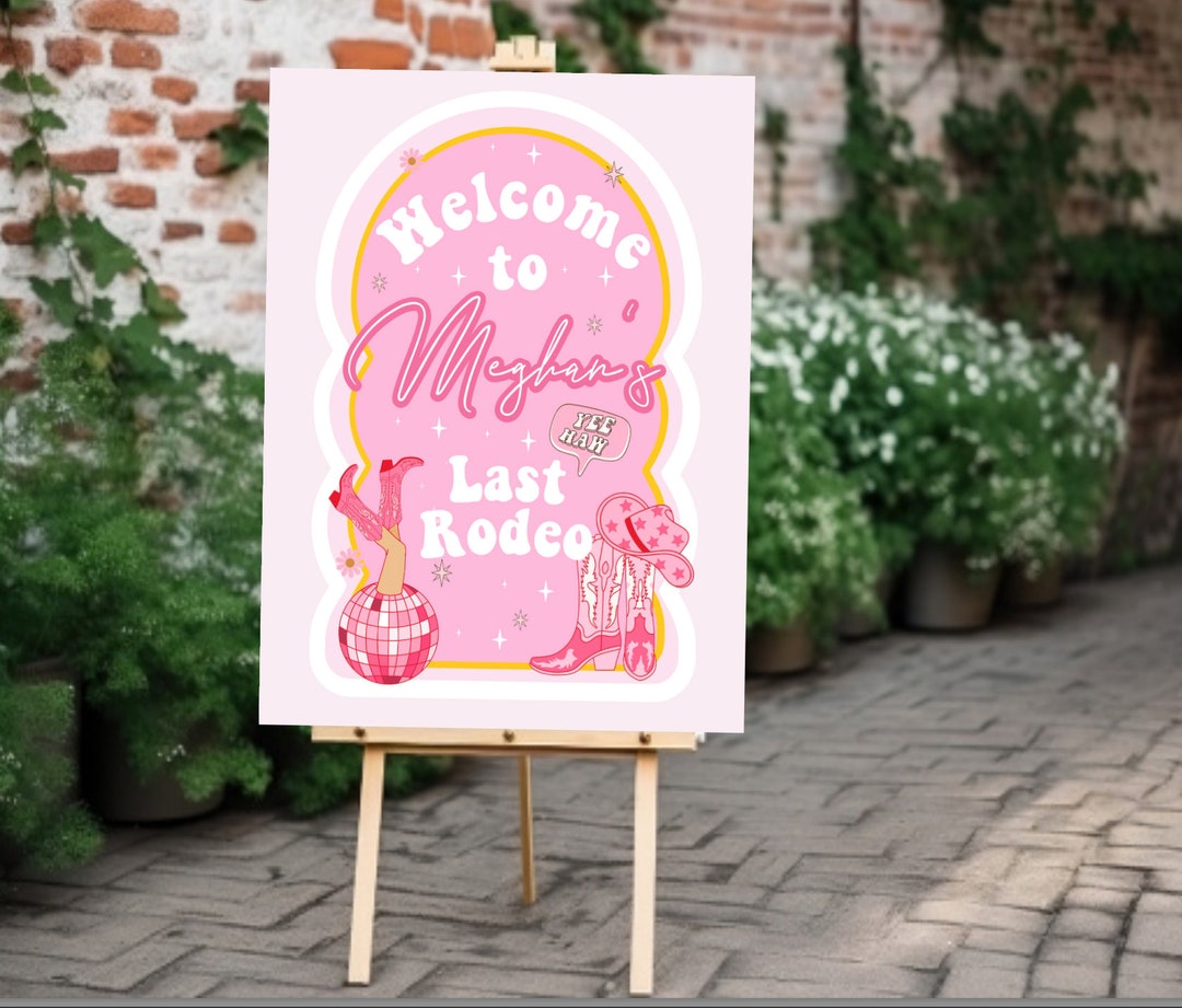 Last Rodeo Hen Do Sign Last Rodeo Cowgirl Themed Lets Go Girls Hen Do ...