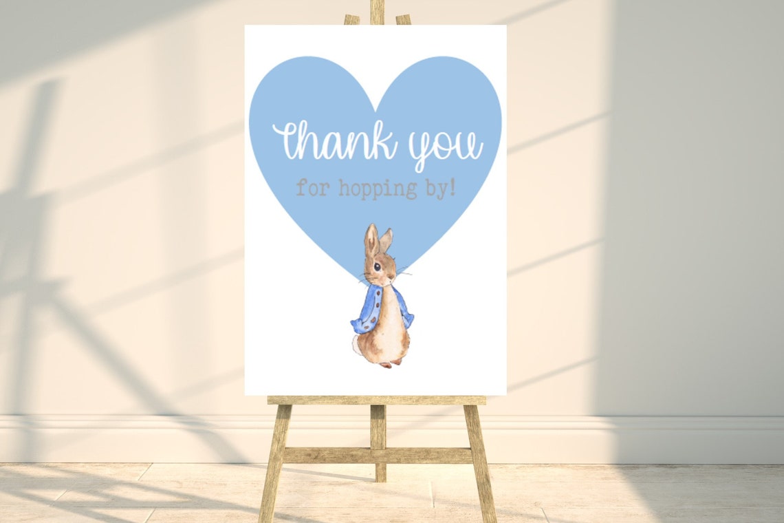 Peter Rabbit Themed Welcome Sign Event Sign Baby Shower Birthday ...
