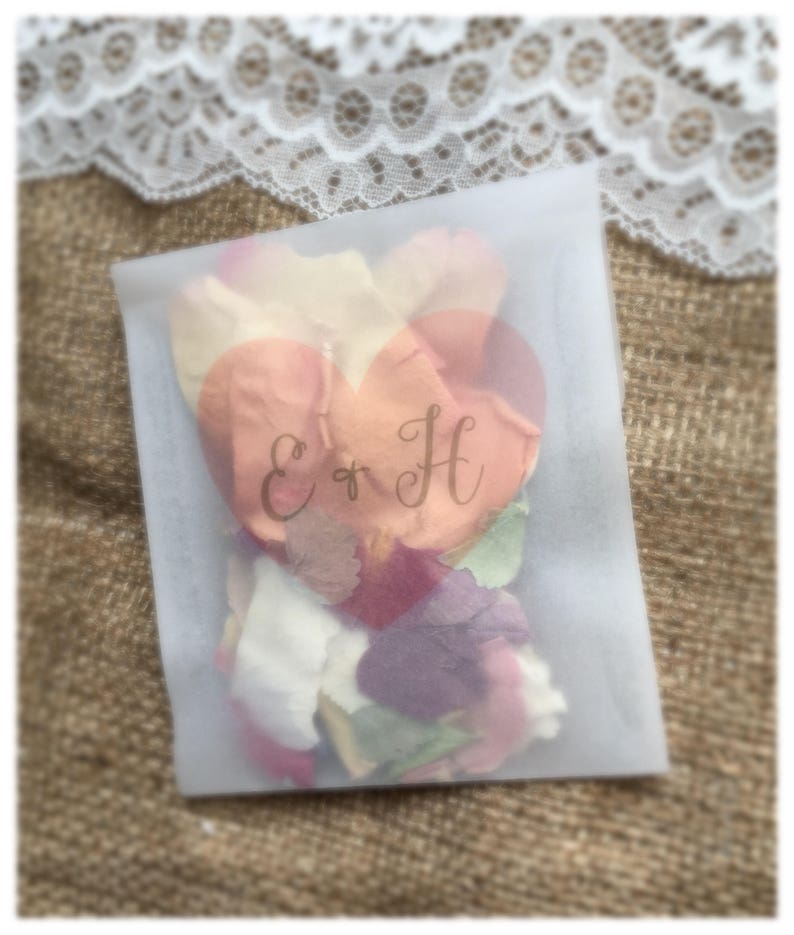 Confetti Bags Personalised Wedding Confetti Heart Wedding - Etsy UK