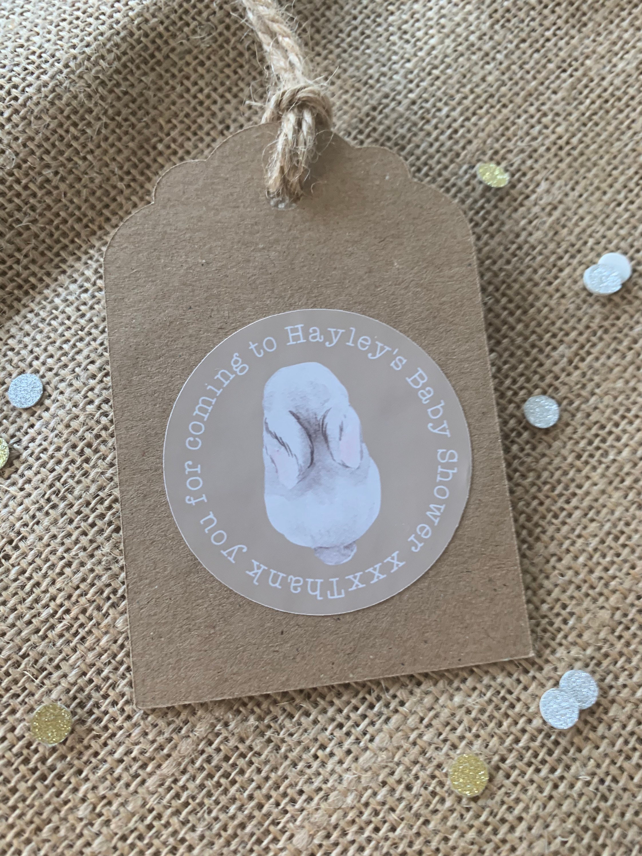 Personalised Bunny Themed Sticker Labels Birthday Christening - Etsy UK