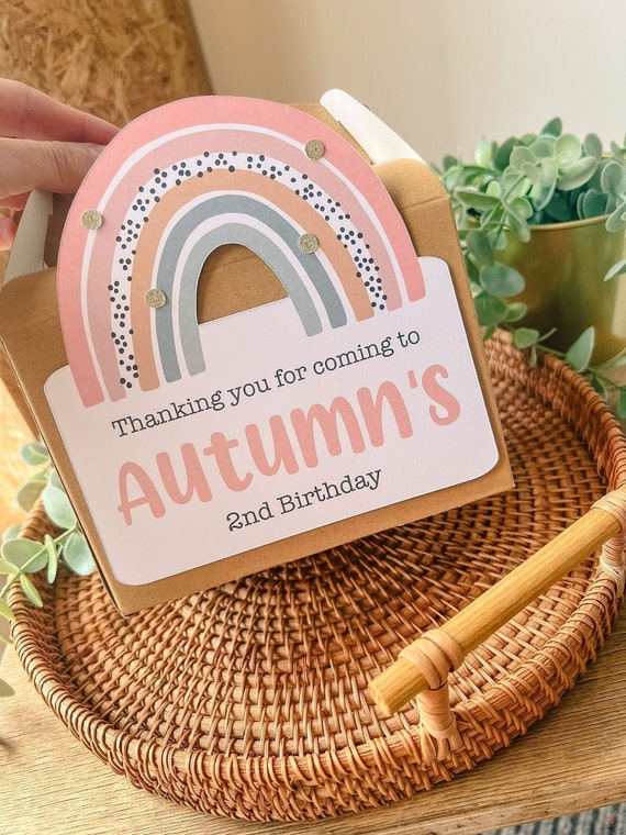 Rainbow Themed Childrens Party Boxes Lunch Boxes Gift Box - Etsy