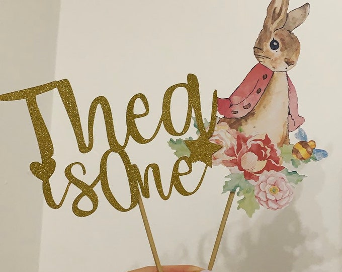 Pink Peter Rabbit Cake Topper, Fabric Peter Rabbit Birthday or Shower ...