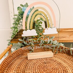 Acrylic Baby Shower Sign | Acrylic Arch Shape | Table Decoration | Baby ...