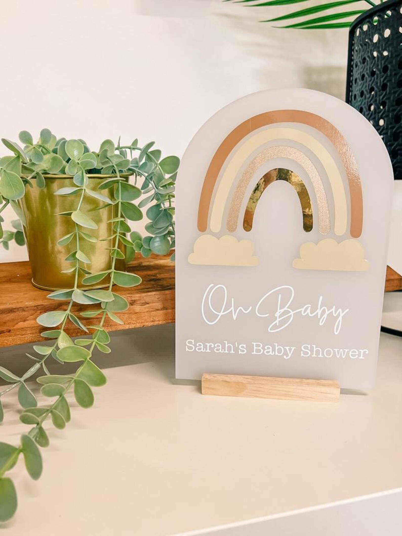 Acrylic Baby Shower Sign | Acrylic Arch Shape | Table Decoration | Baby ...
