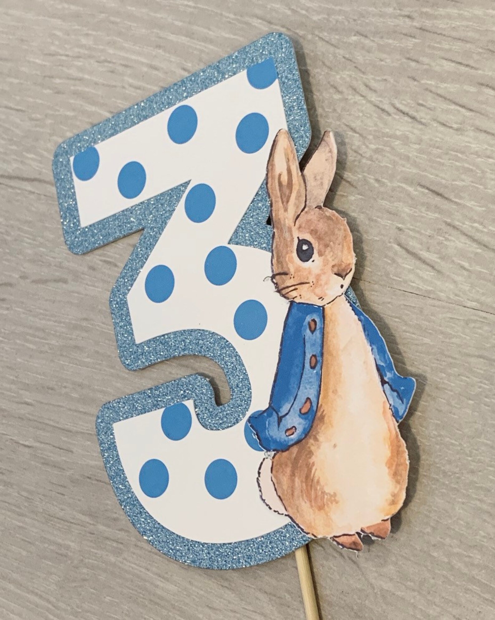 Peter Rabbit Number Cake Topper Personalised Age Birthday Baby - Etsy UK