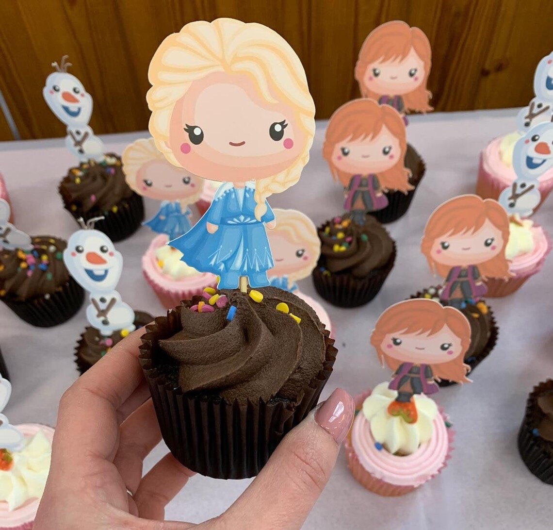 Frozen Ice Princess Themed Cupcake Toppers | Birthday Party | Cake ...