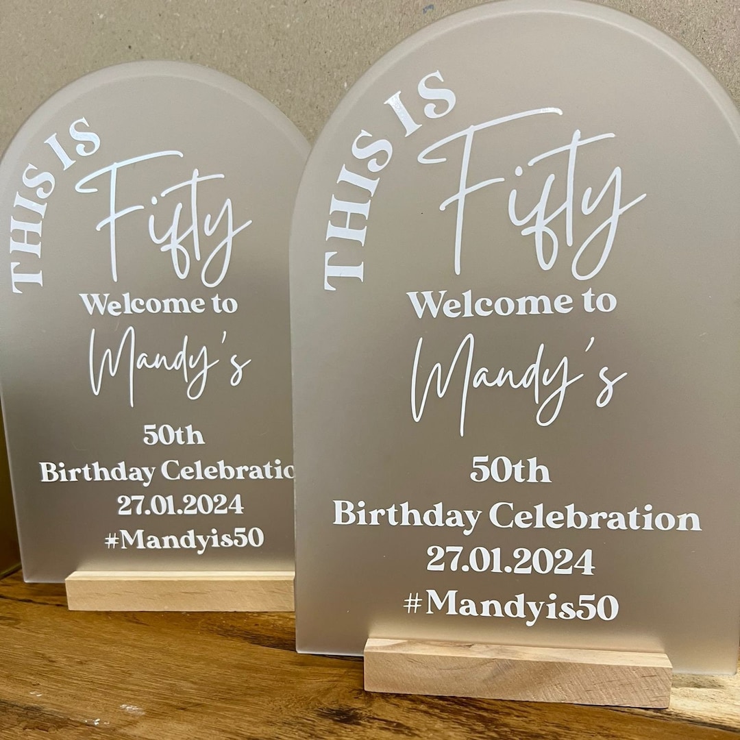 Acrylic Birthday Sign | Acrylic Arch Sign | Birthday Sign | Happy ...
