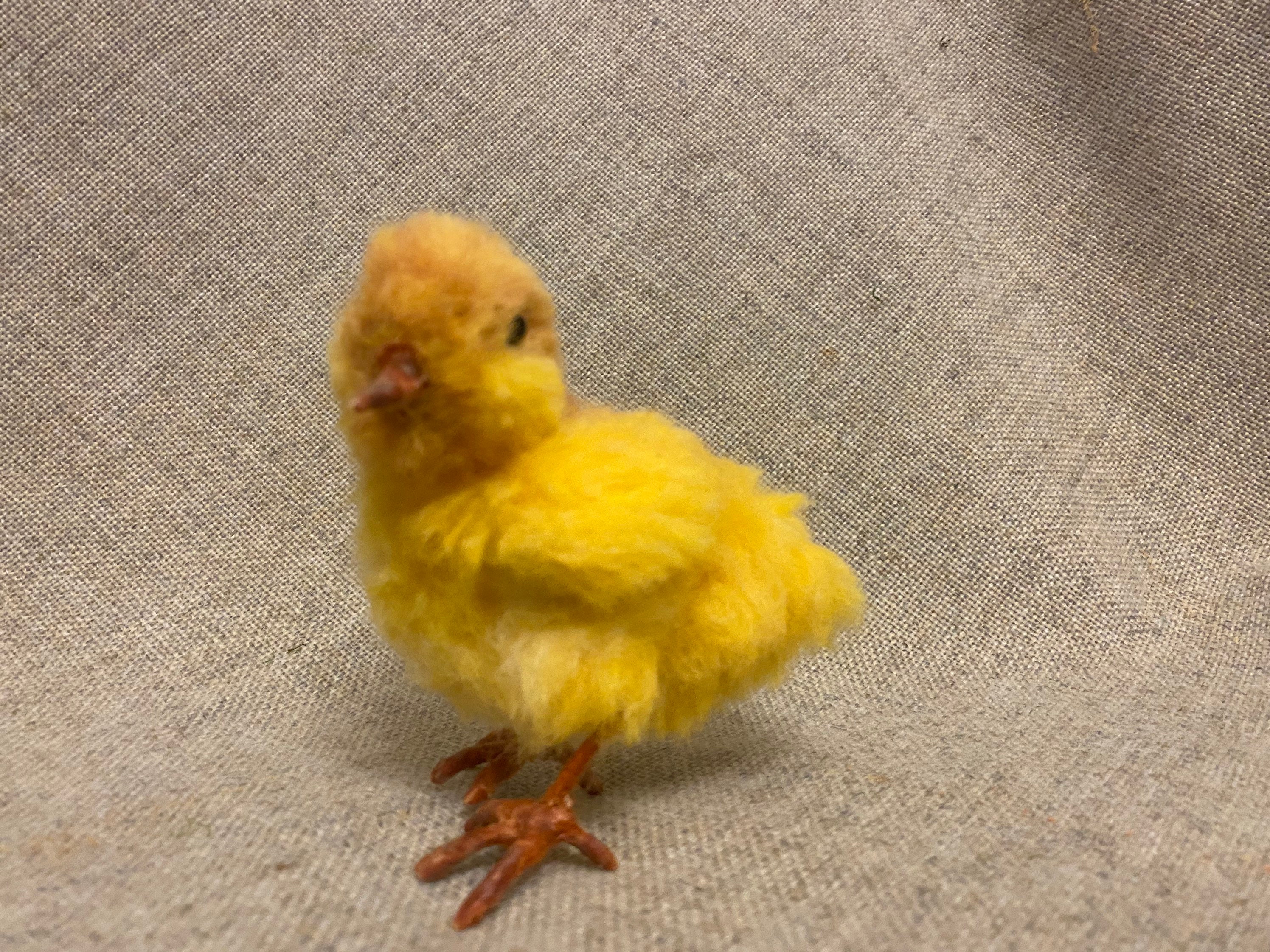 Needle Felted Yellow Chick Baby Bird Realistic Animal Wool - Etsy