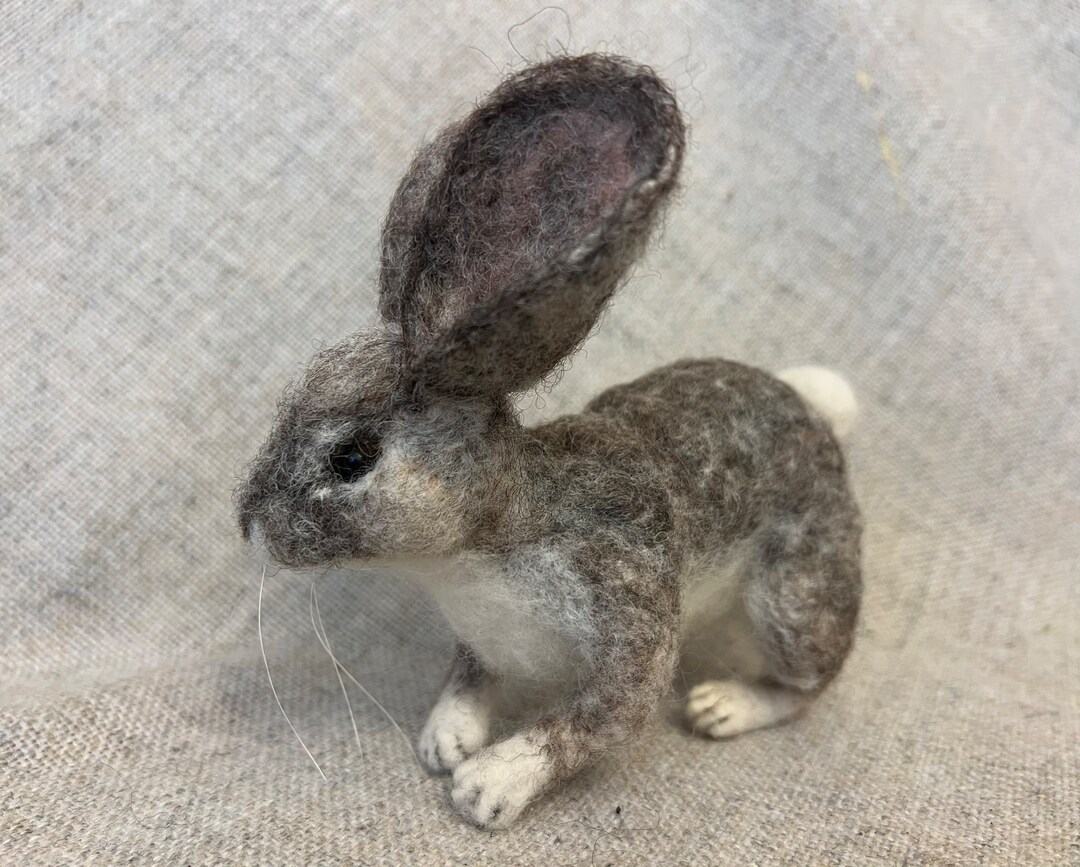 Needle Felted Cottontail Rabbit, Ready to Ship - Etsy