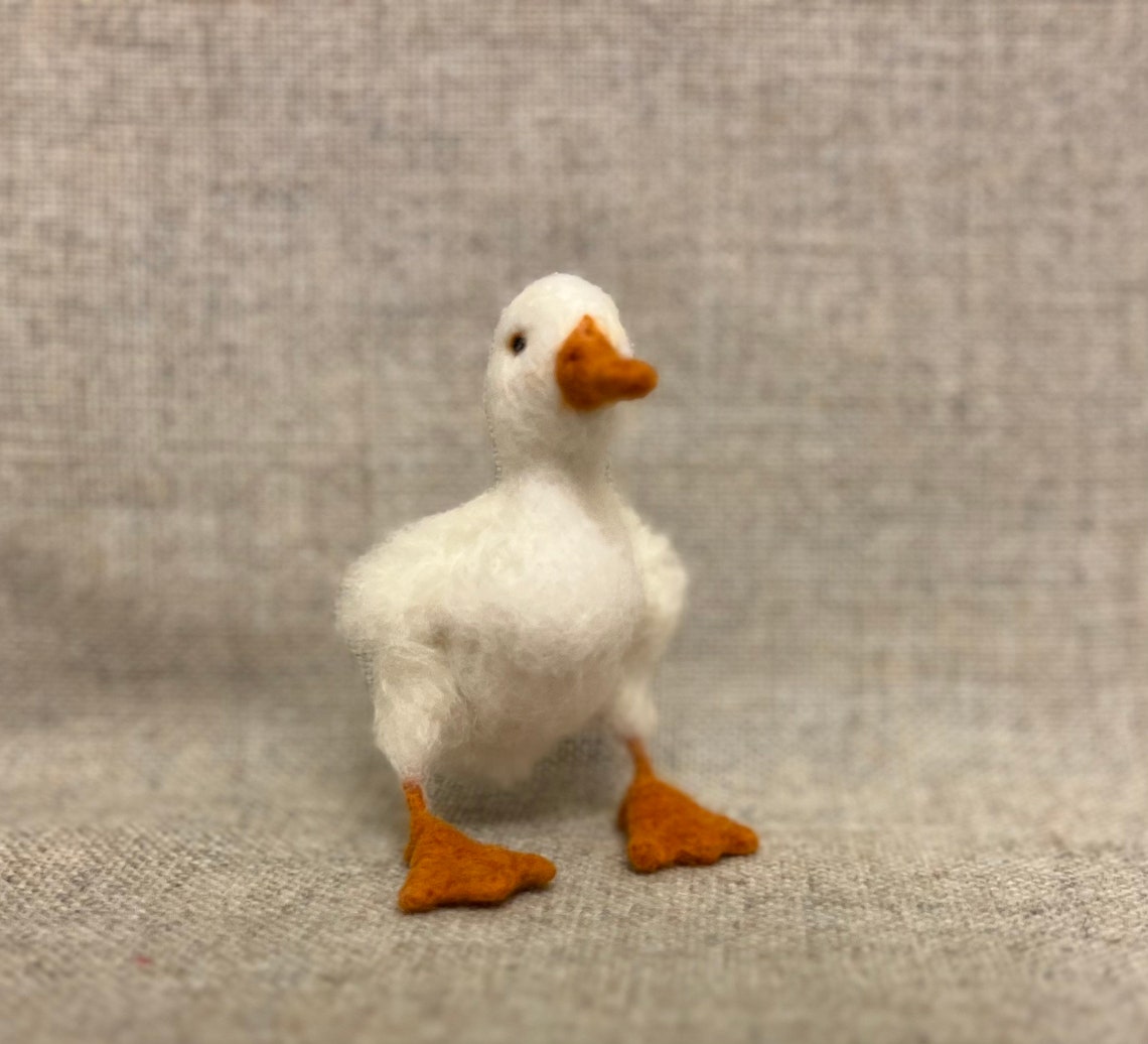 White Duck, Baby Duck, Goose, Needle Felted, Made to Order - Etsy