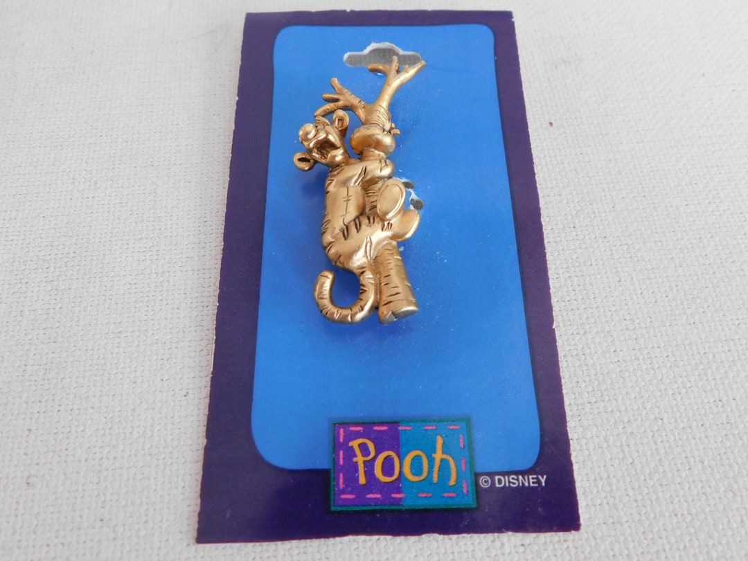 Tigger Pin Winnie the Pooh Tigger Climbing Branch Pin Brooch NOS - Etsy